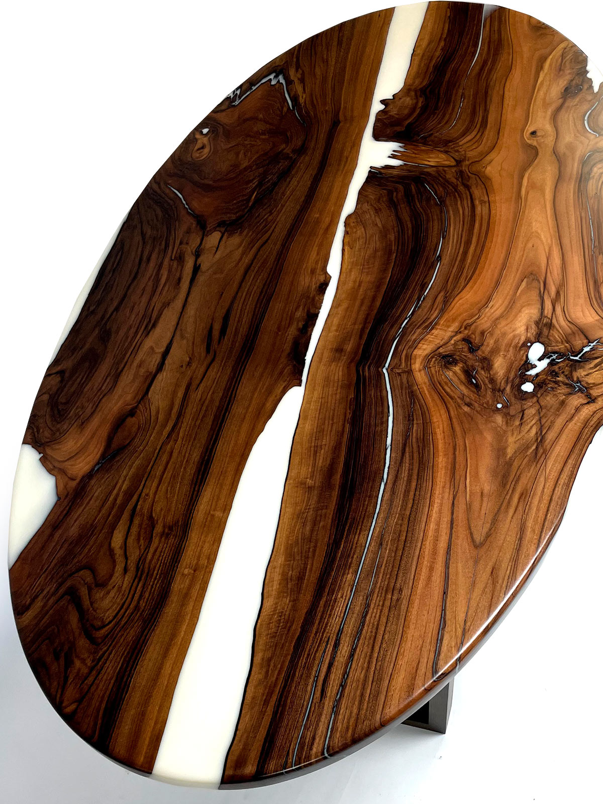 Oval epoxy and wood table XL | Shipping 1-2 day | WoodenArtPro.com